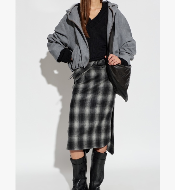 IRO PARIS Iro Plaid Belted Midi Skirt