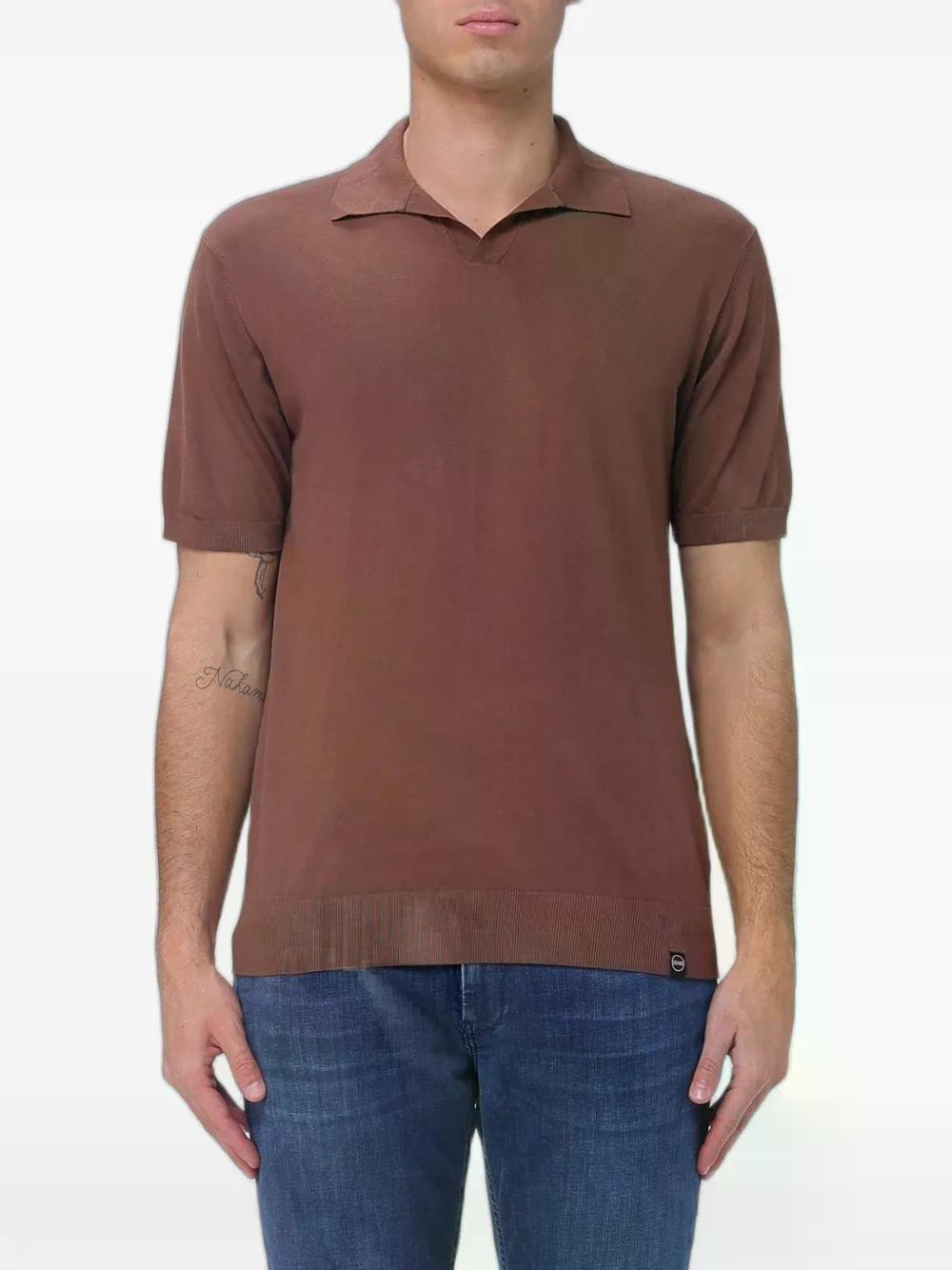 COLMAR fine-knit polo-collar t-shirt