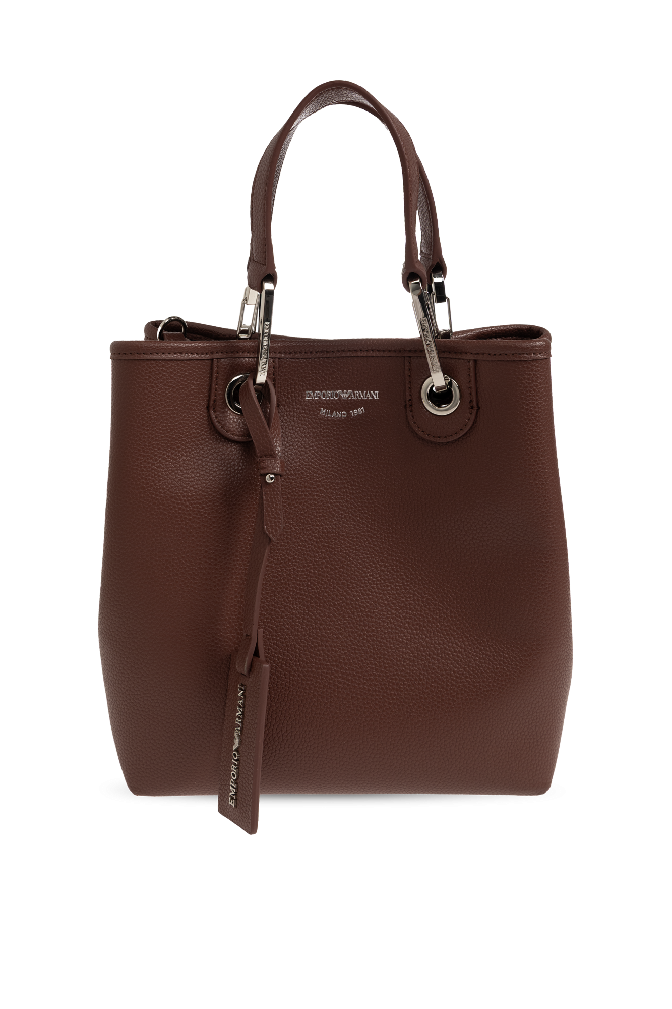 EMPORIO ARMANI Emporio Armani Leather Shopper Bag with Logo Detail
