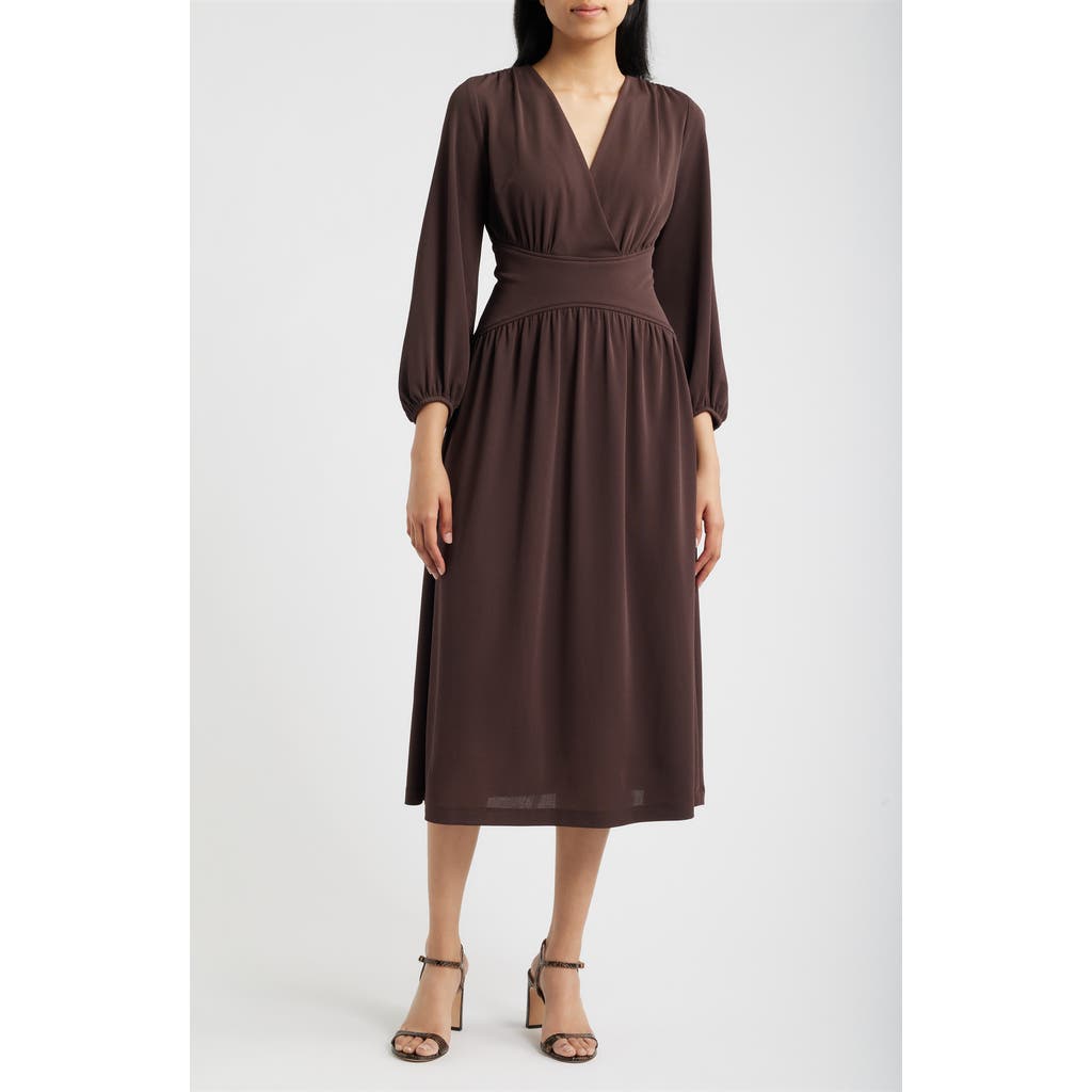 ANNE KLEIN Anne Klein Blouson Sleeve Midi Dress