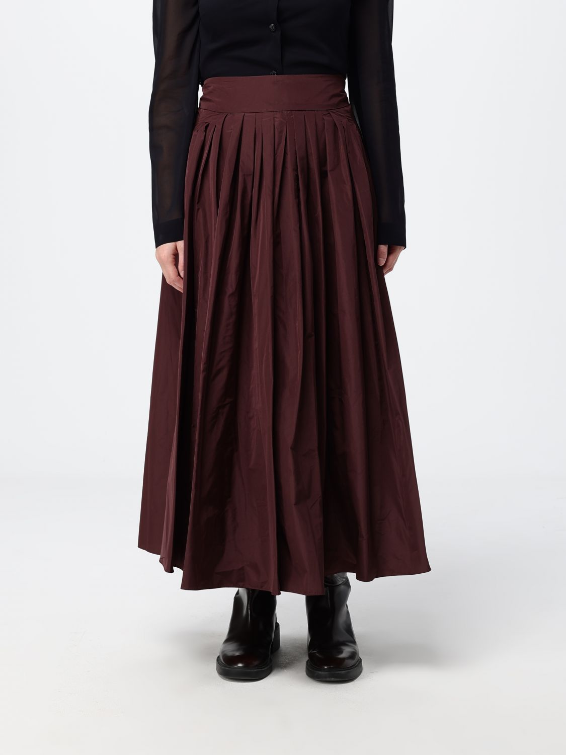 MAX MARA s Max Mara High-Waisted A-Line Midi Skirt in Technical Fabric