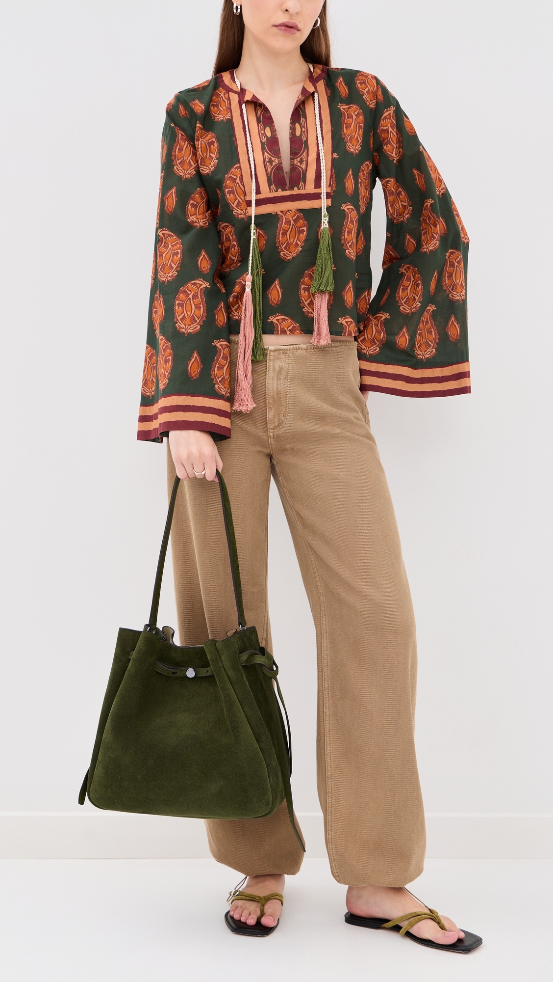 TORY BURCH Tory Burch Romy Suede Large Bucket Bag