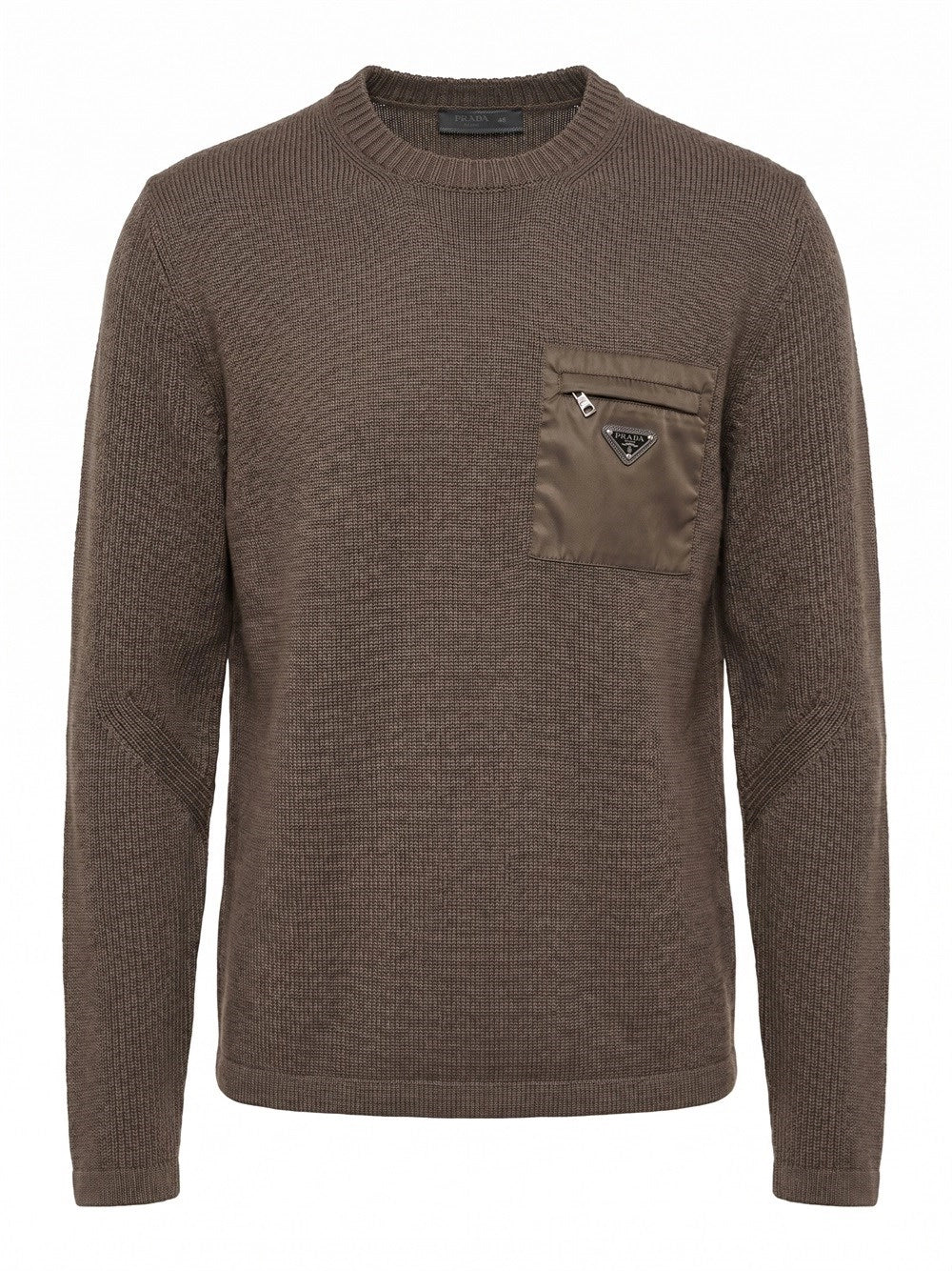 Prada Re-Nylon Triangle-Logo Jumper - Black | Editorialist