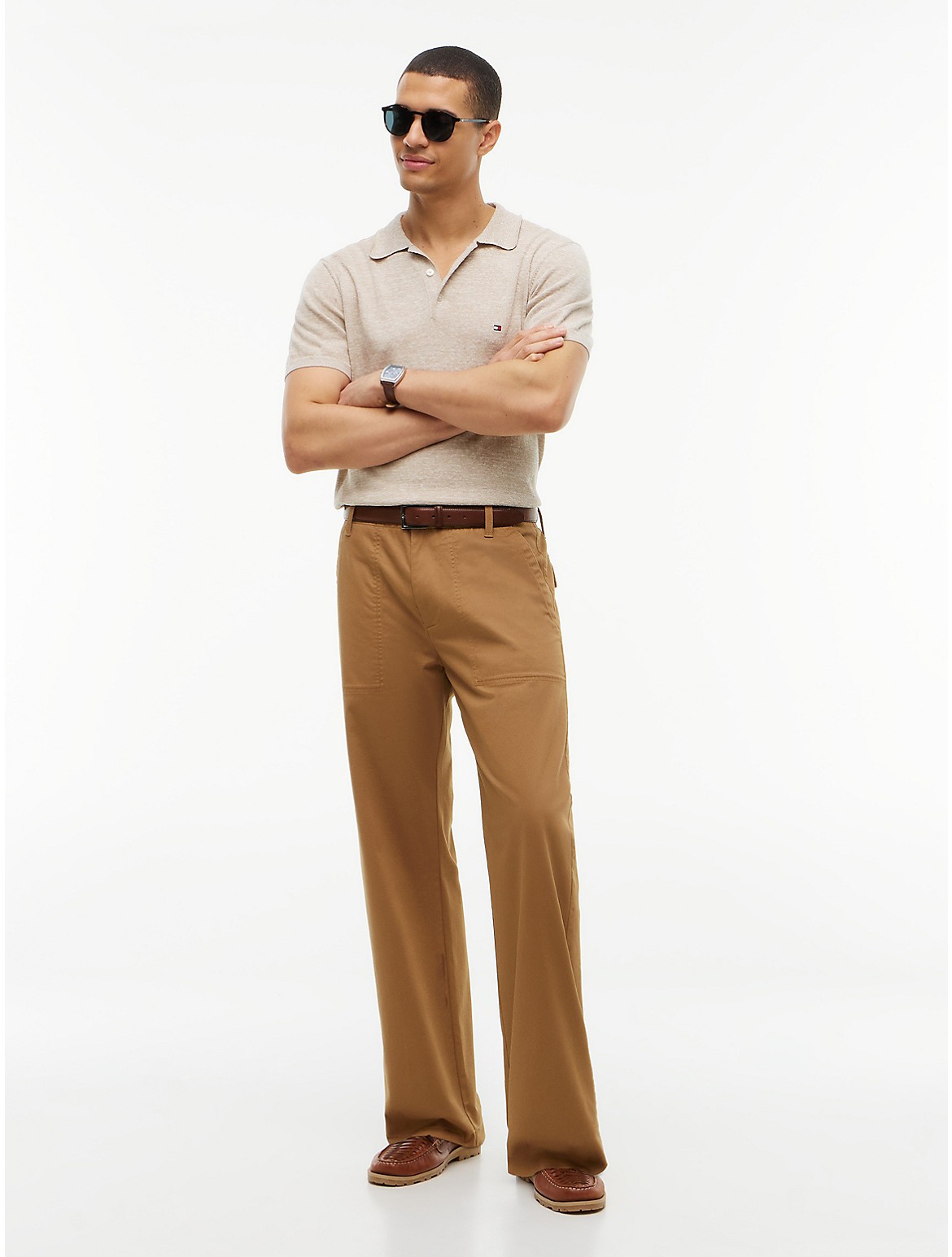 TOMMY HILFIGER men's stretch twill straight chino field pant -