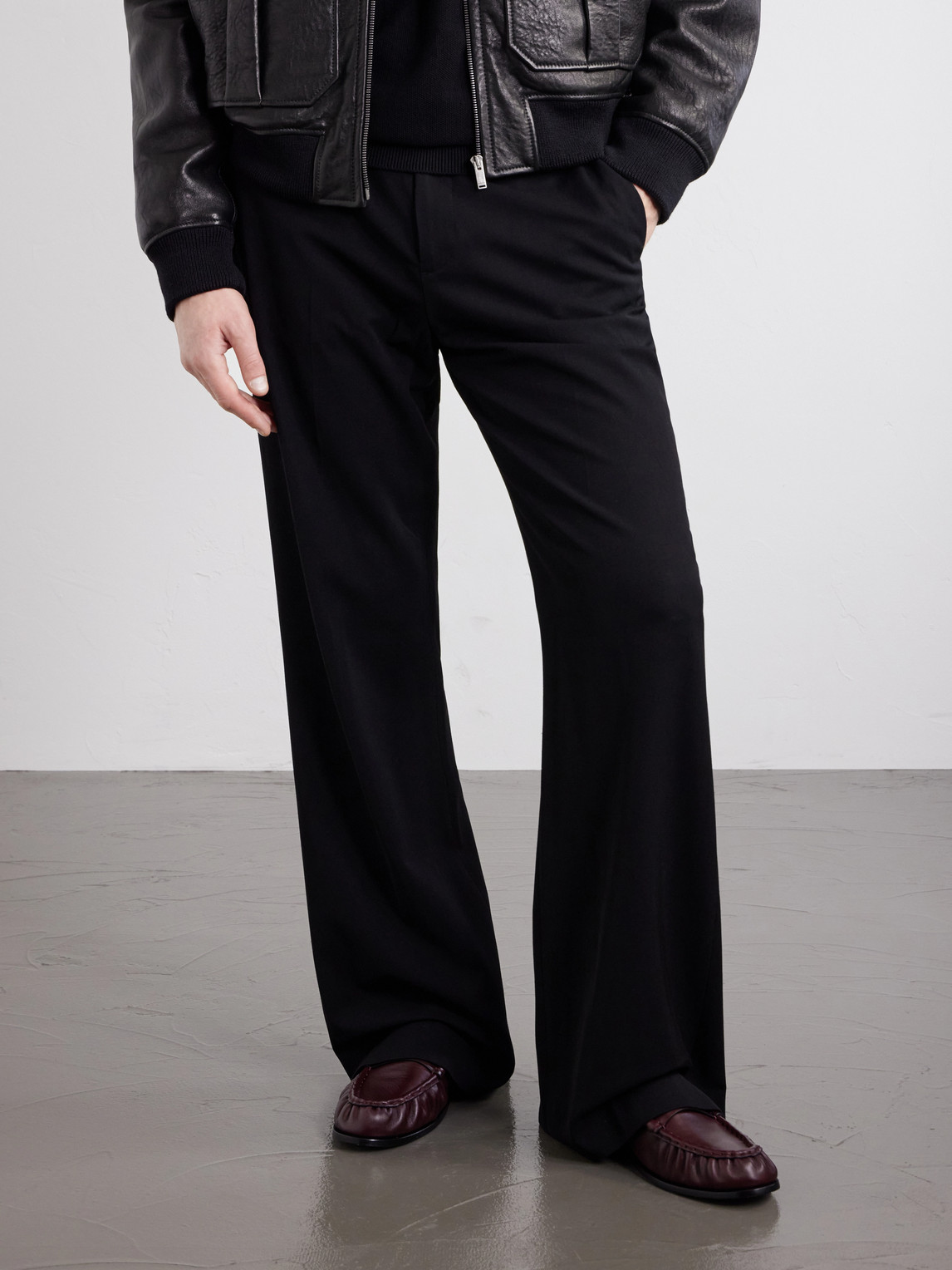 SAINT LAURENT SAINT LAURENT Logo-Embellished Leather Penny Loafers