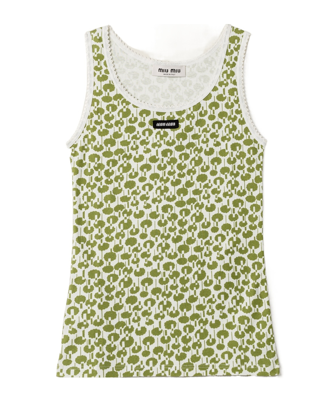 MIU MIU Miu Miu Cotton Ribbed Tank Top