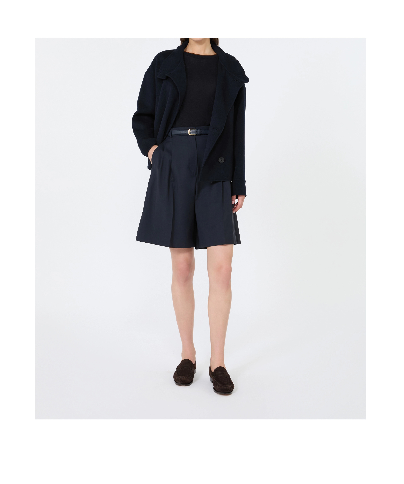 MAX MARA Max Mara Studio Pleated Belted Bermuda Shorts