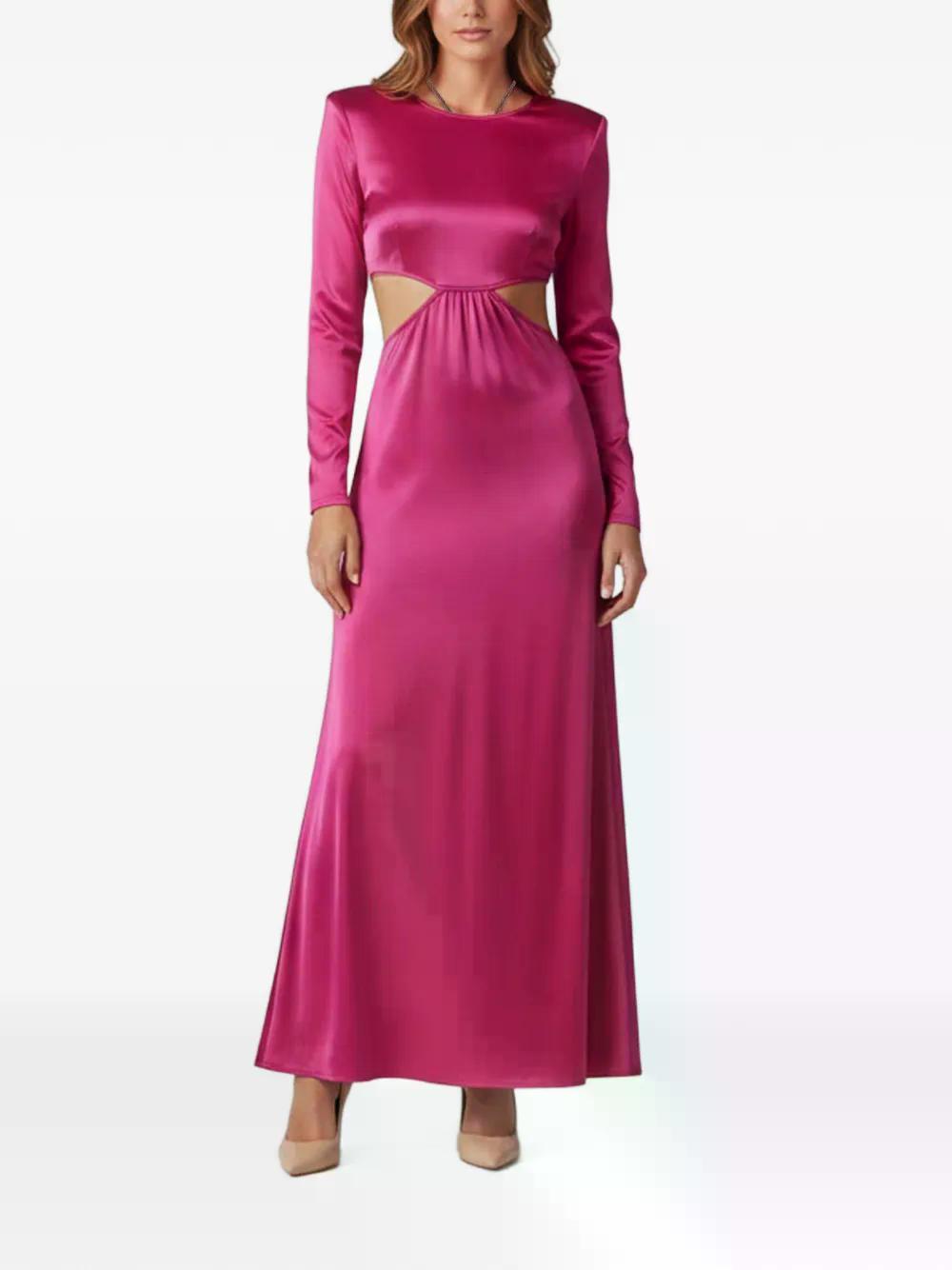 ELISABETTA FRANCHI Elisabetta Franchi Cut-Out Lamé Maxi Dress