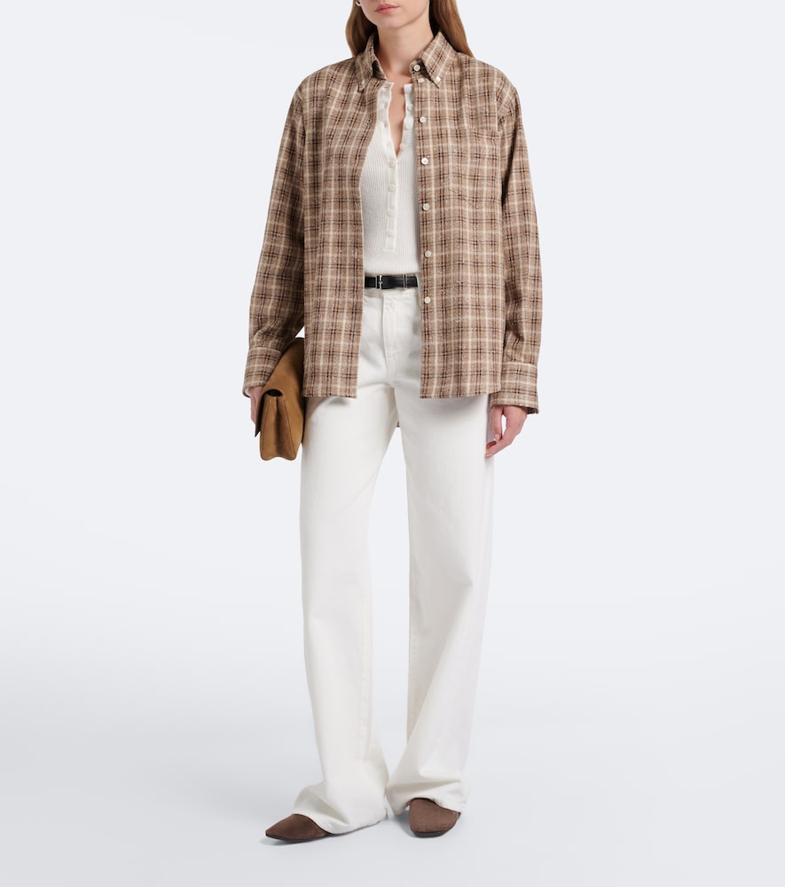 RÓHE Róhe Checked Bouclé Cotton and Silk-Blend Overshirt