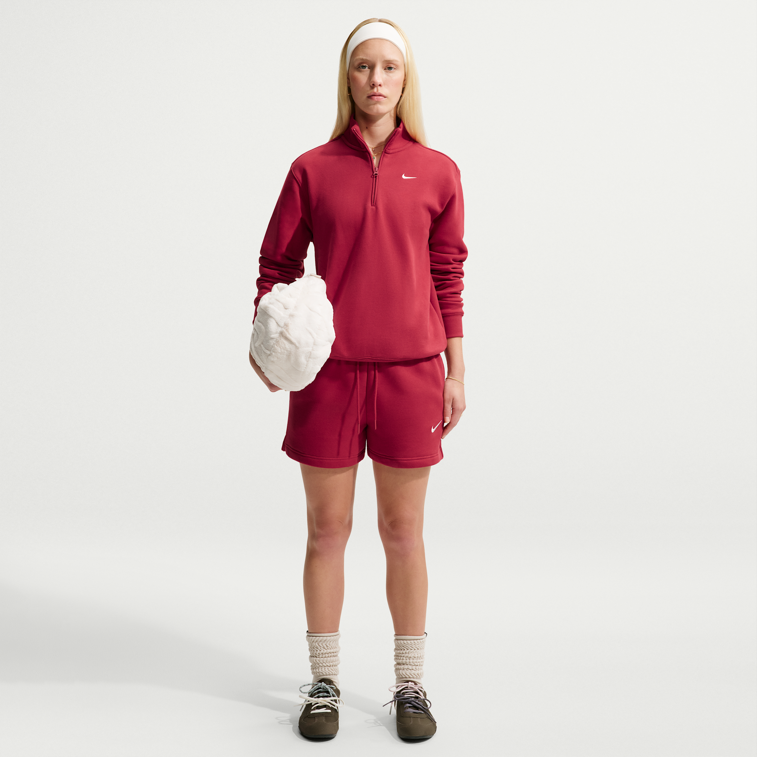 NIKE Nike Studio Fleece Mid-Weight Mid-Rise Shorts