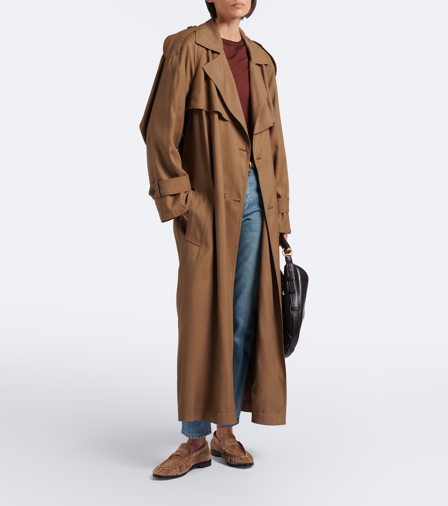 SAINT LAURENT Saint Laurent Oversized Double-Breasted Trench Coat