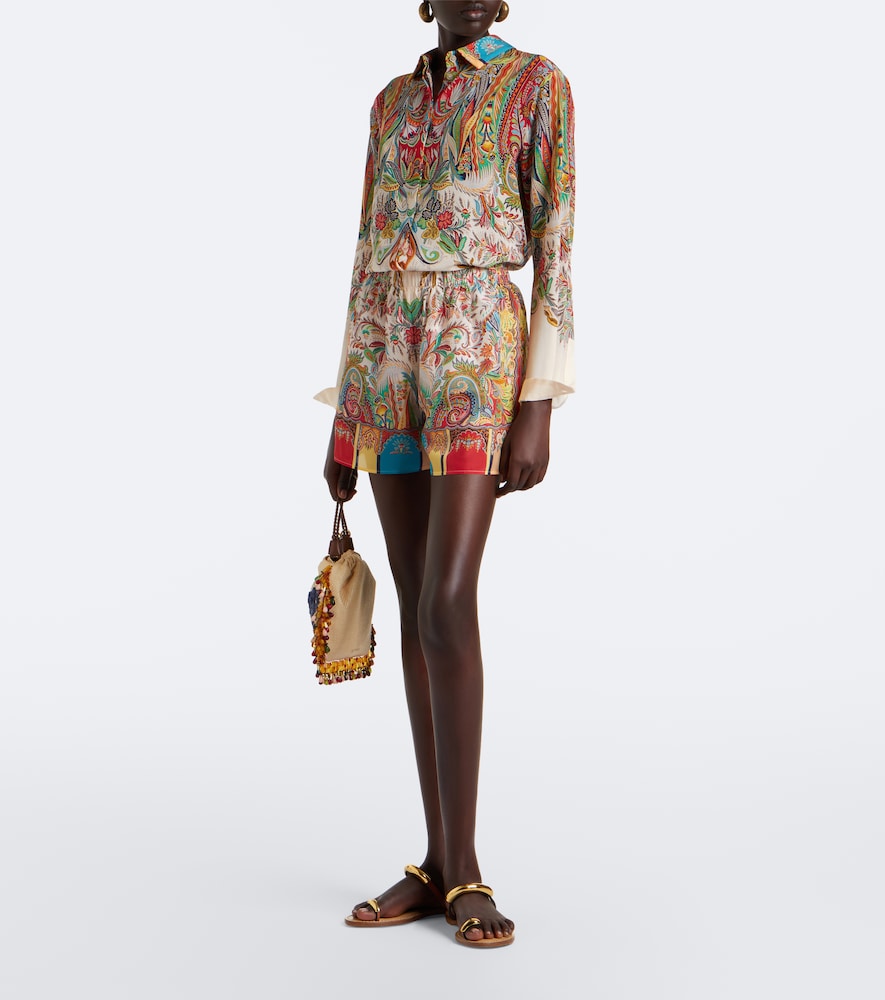 ETRO Etro Paisley Silk Satin Shorts