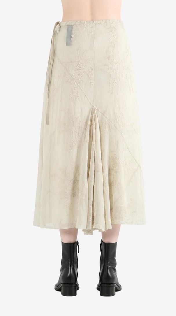 ANN DEMEULEMEESTER Ann Demeulemeester Embroidered Wrap Maxi Skirt