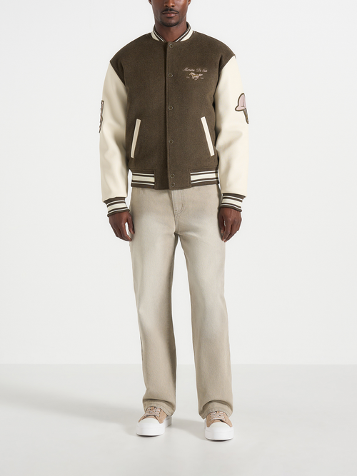MANIÈRE DE VOIR Manière De Voir Equestrian Wool-Blend Varsity Jacket
