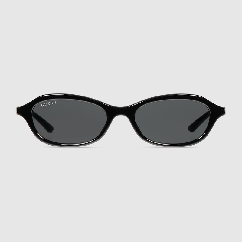 GUCCI Gucci Oval-Frame Sunglasses with Embellished Temples