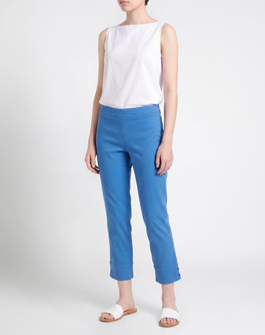 120% LINO 120% Lino Azure Linen Blend Tapered Cropped Pants