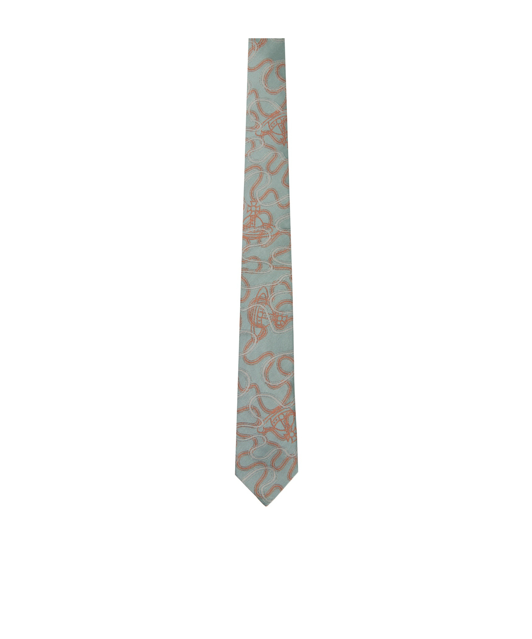 Vivienne Westwood Embroidered-Skull Silk Tie - Blue | Editorialist
