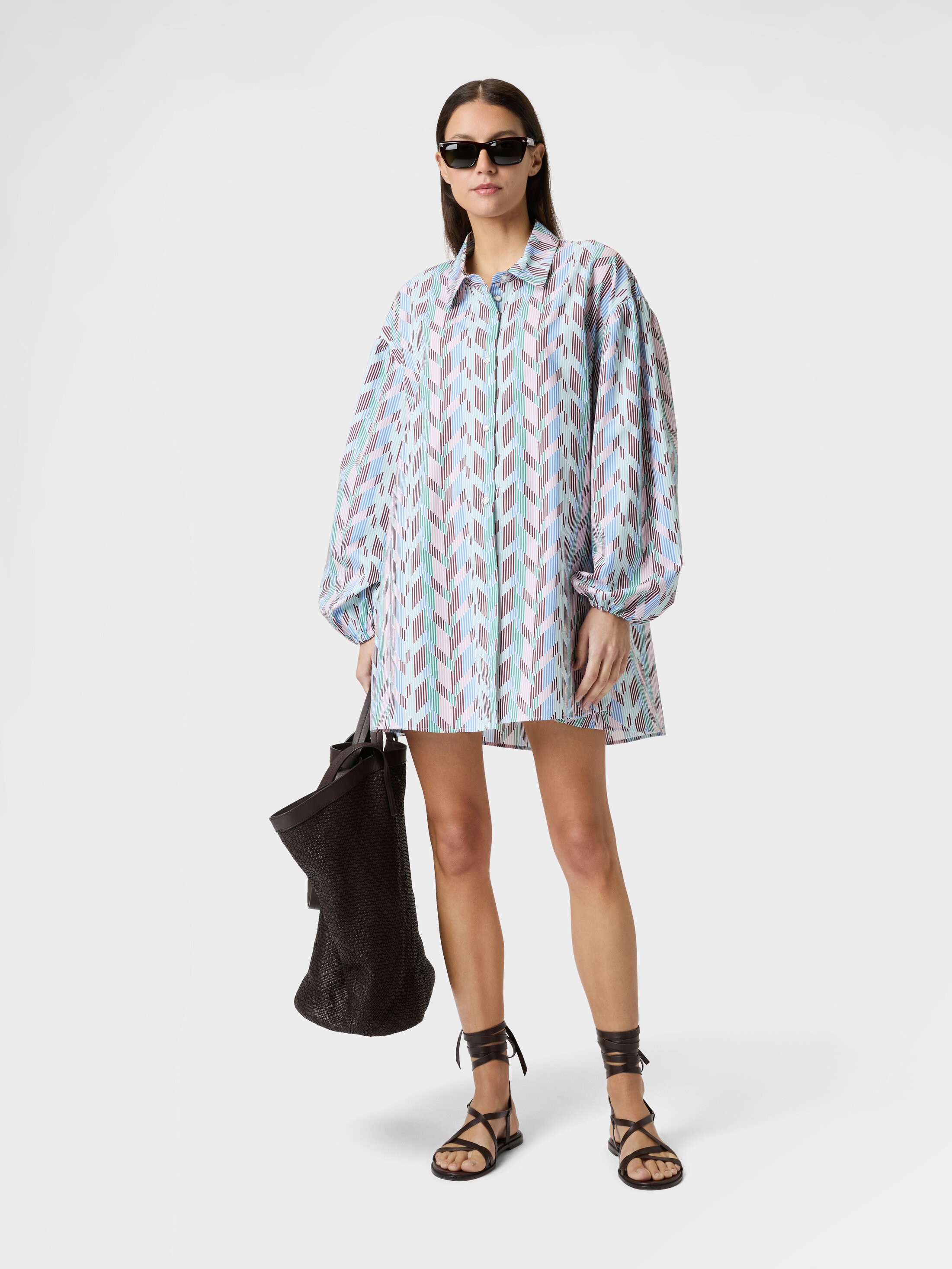 MISSONI Missoni Printed Cotton Poplin Shirt with Wide Sleeves