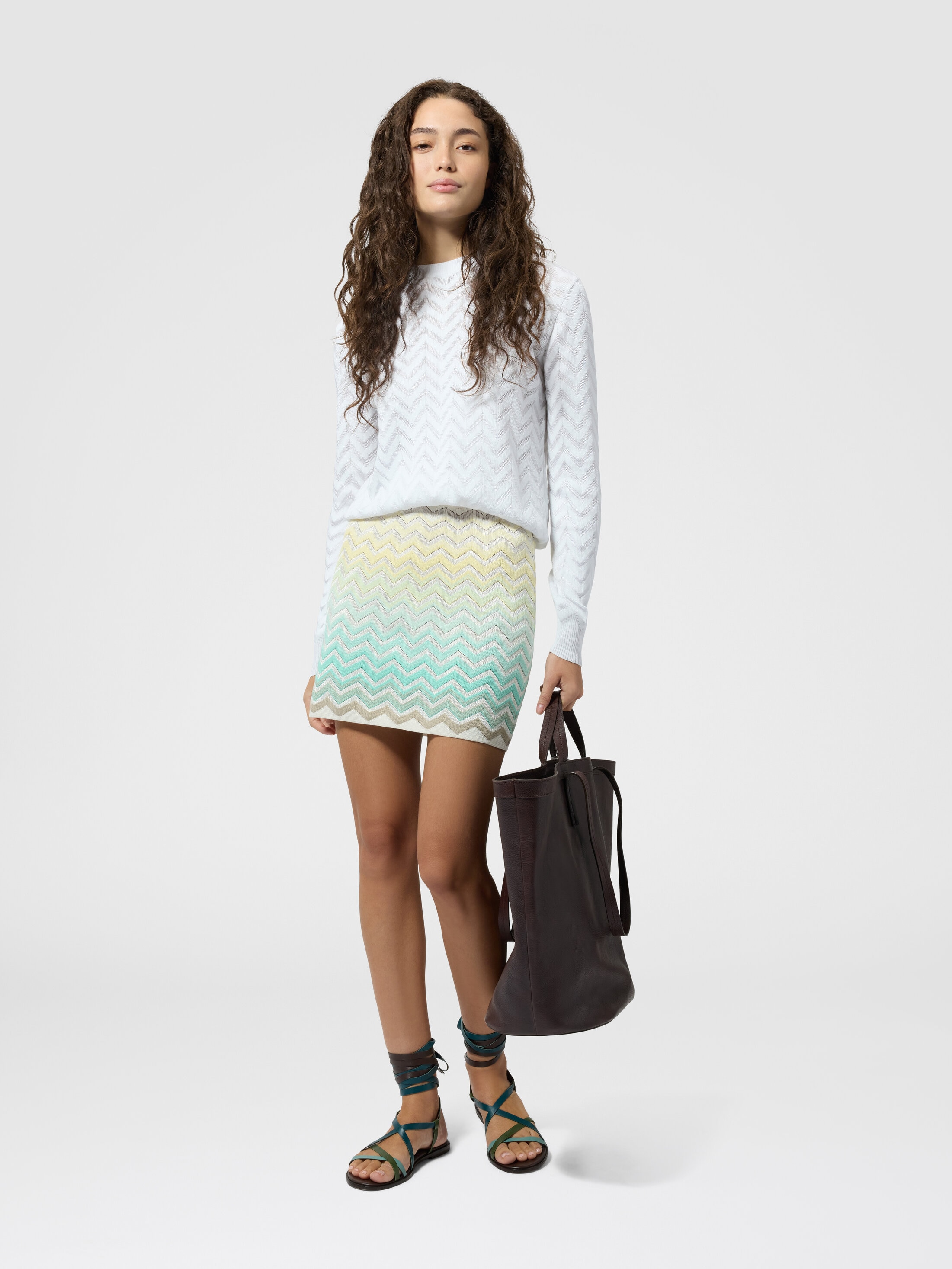 MISSONI Missoni Chevron Knit Mini Skirt