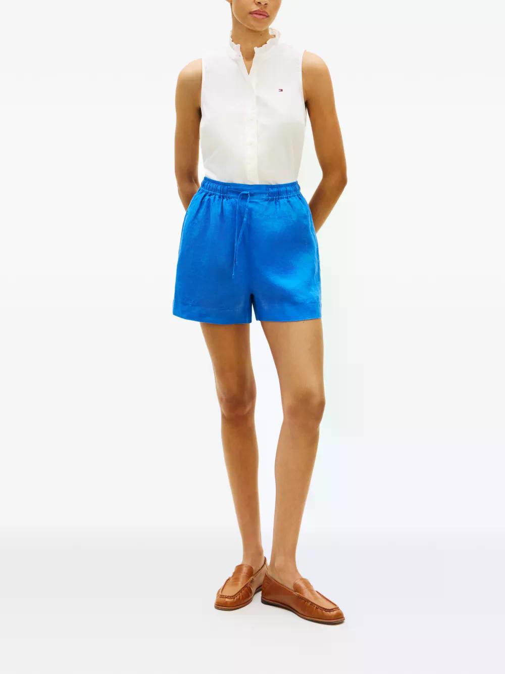 TOMMY HILFIGER Tommy Hilfiger Linen Drawstring Waist Shorts