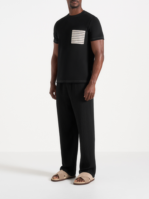 MANIÈRE DE VOIR joris whipstitch pocket detail t shirt