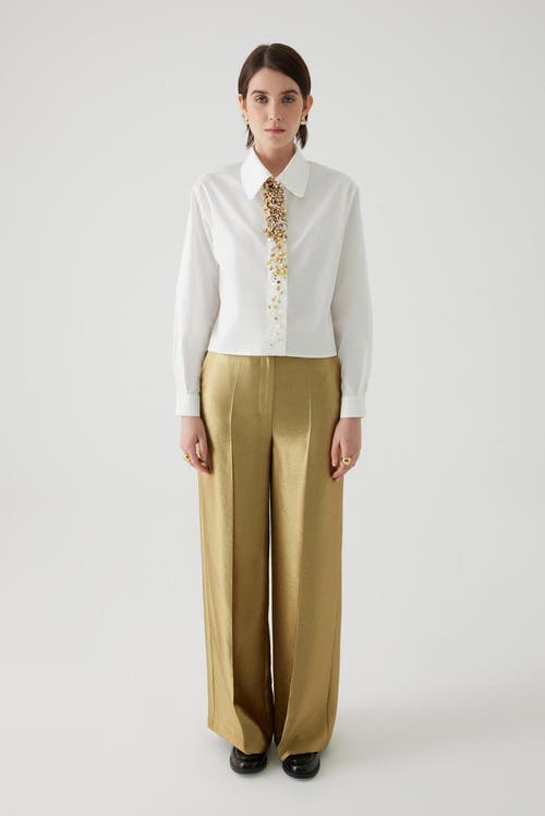 EXQUISE Exquise Audrey Embroidered Cotton Shirt