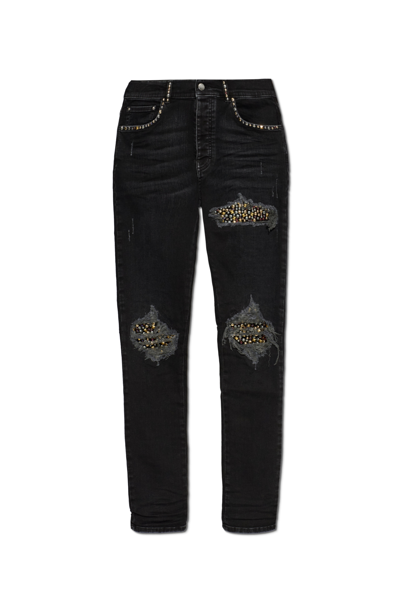 AMIRI Amiri Skinny Fit Jeans with Shimmering Embellishments