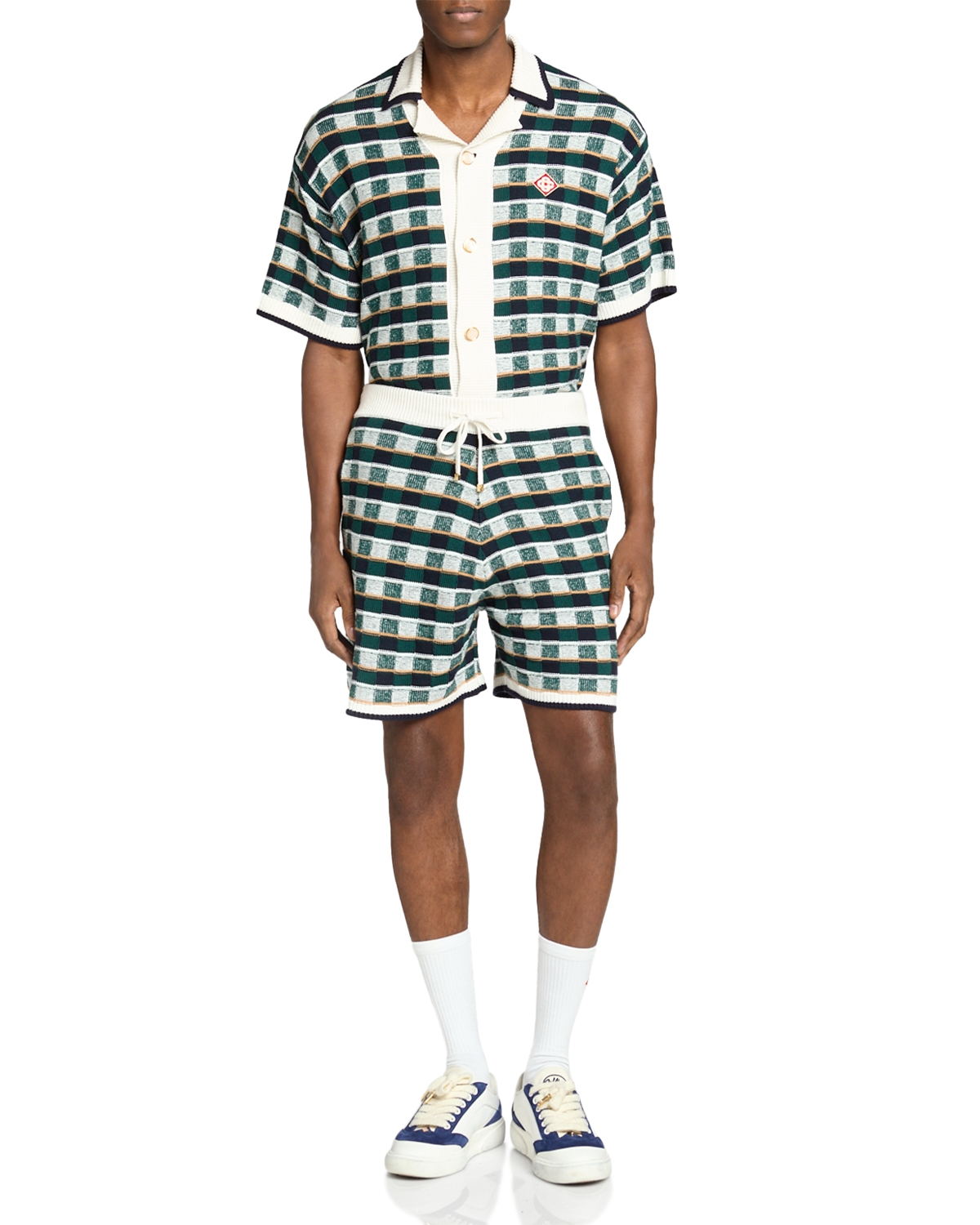CASABLANCA Casablanca Check Embroidery Shorts