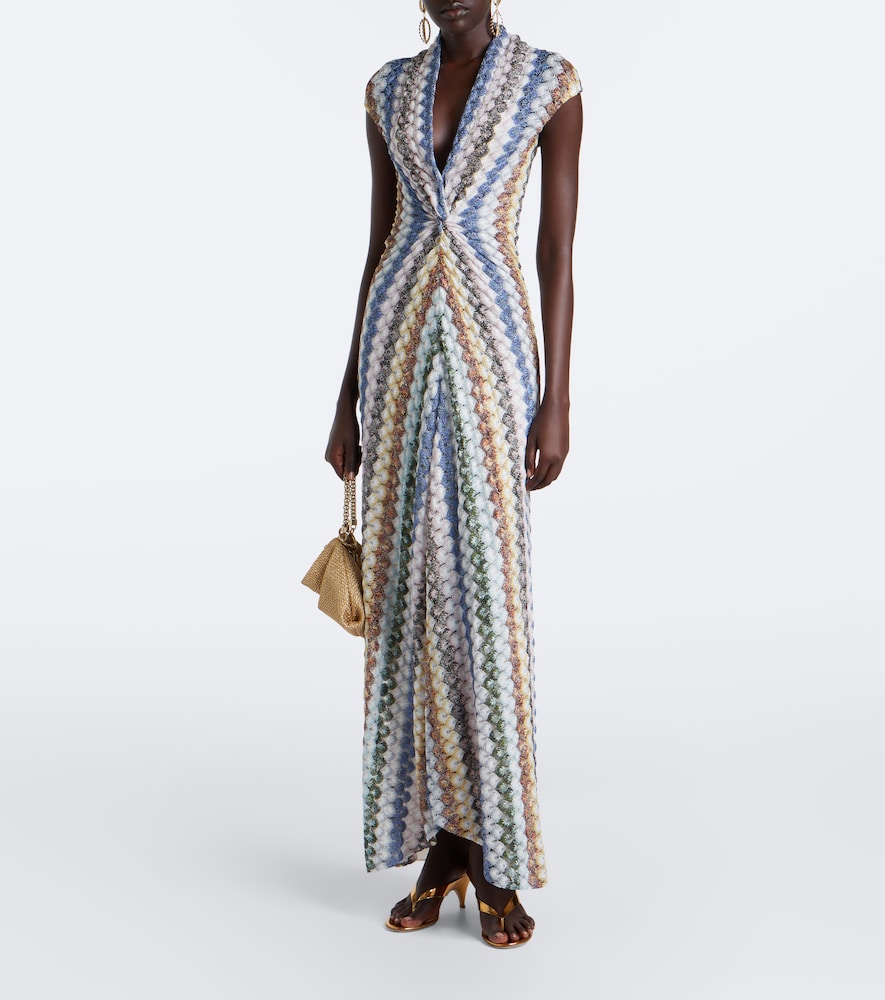 MISSONI Missoni Lamé Gathered Maxi Dress