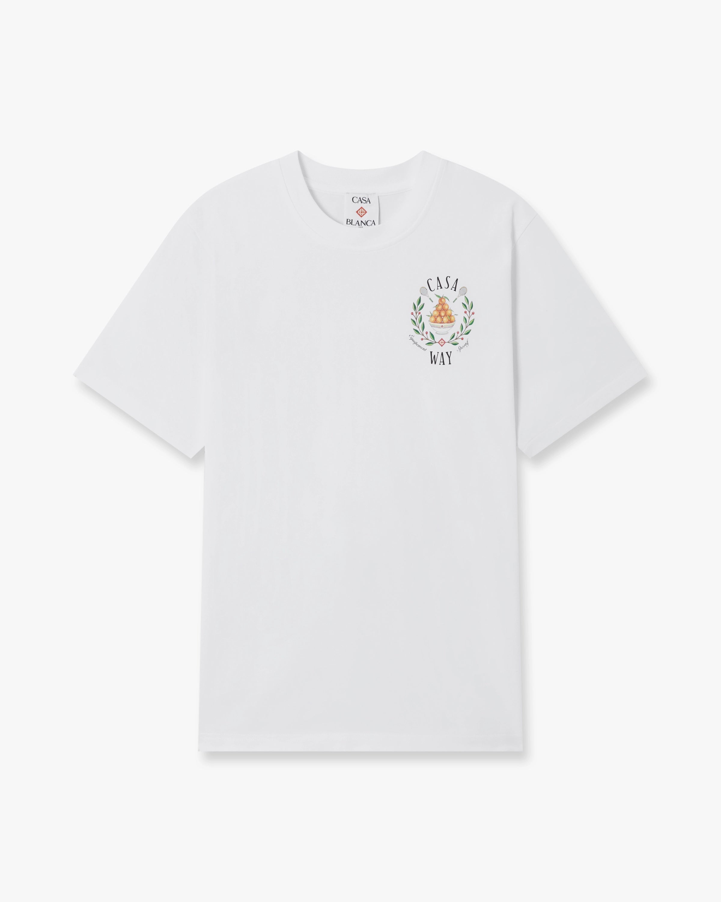 CASABLANCA white casaway short sleeve t-shirt