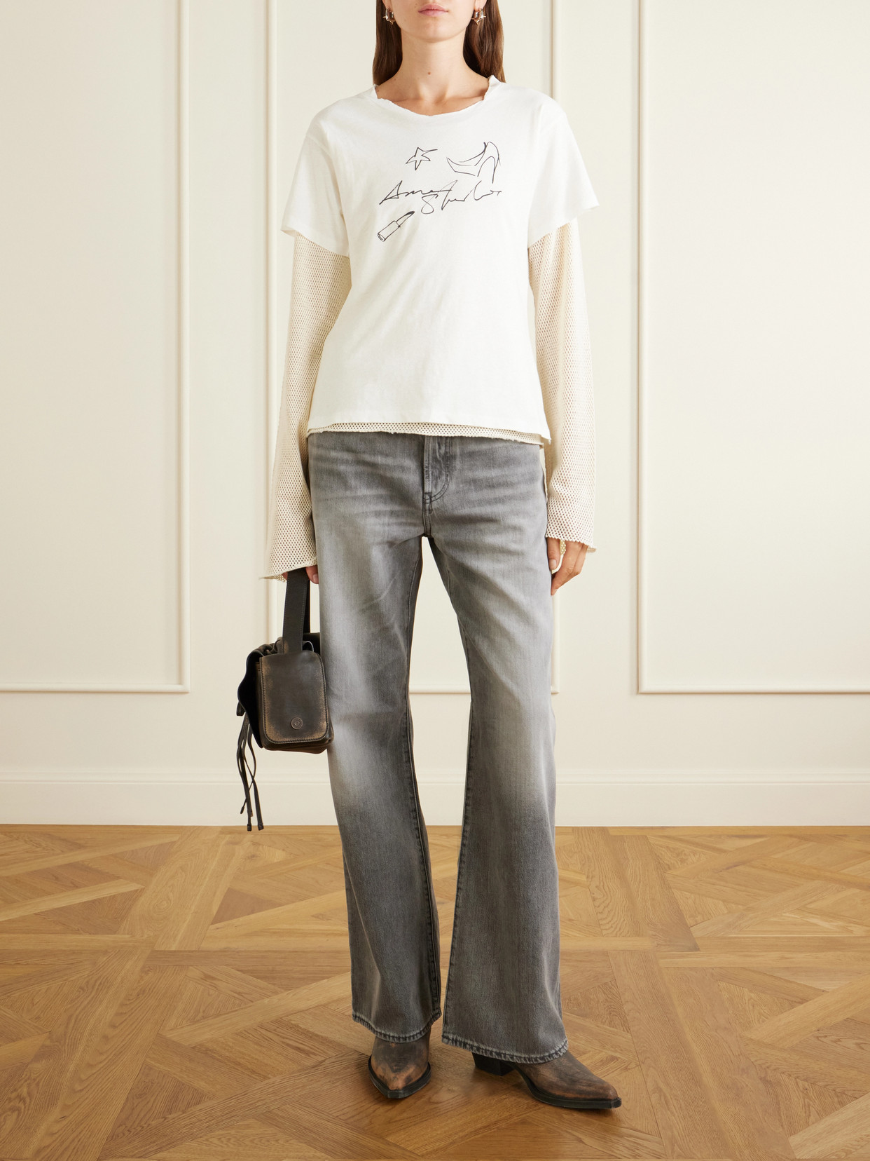 ACNE STUDIOS Acne Studios Evina Layered Printed T-Shirt