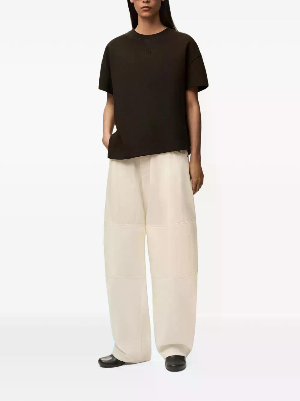 LOEWE LOEWE Asymmetric T-Shirt with Anagram Embroidery