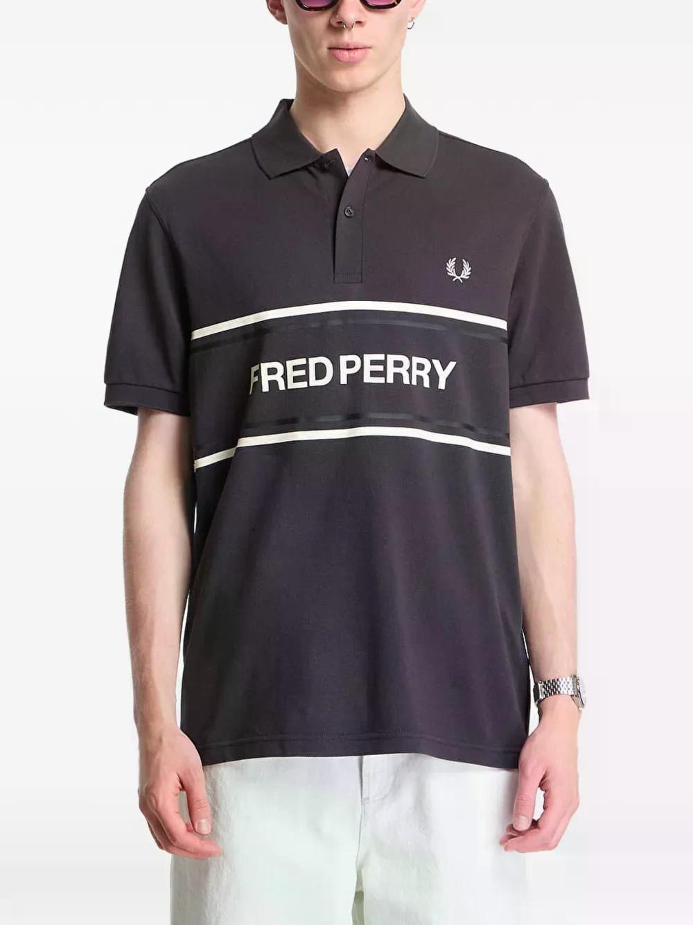FRED PERRY graphic-print polo shirt