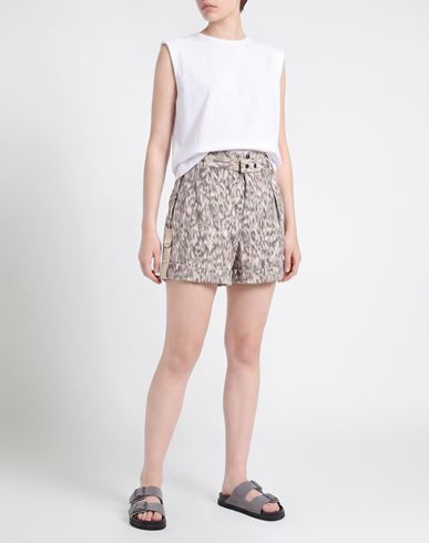 MARANT ETOILE MARANT ÉTOILE Multicolor Canvas High Waisted Shorts with Belt