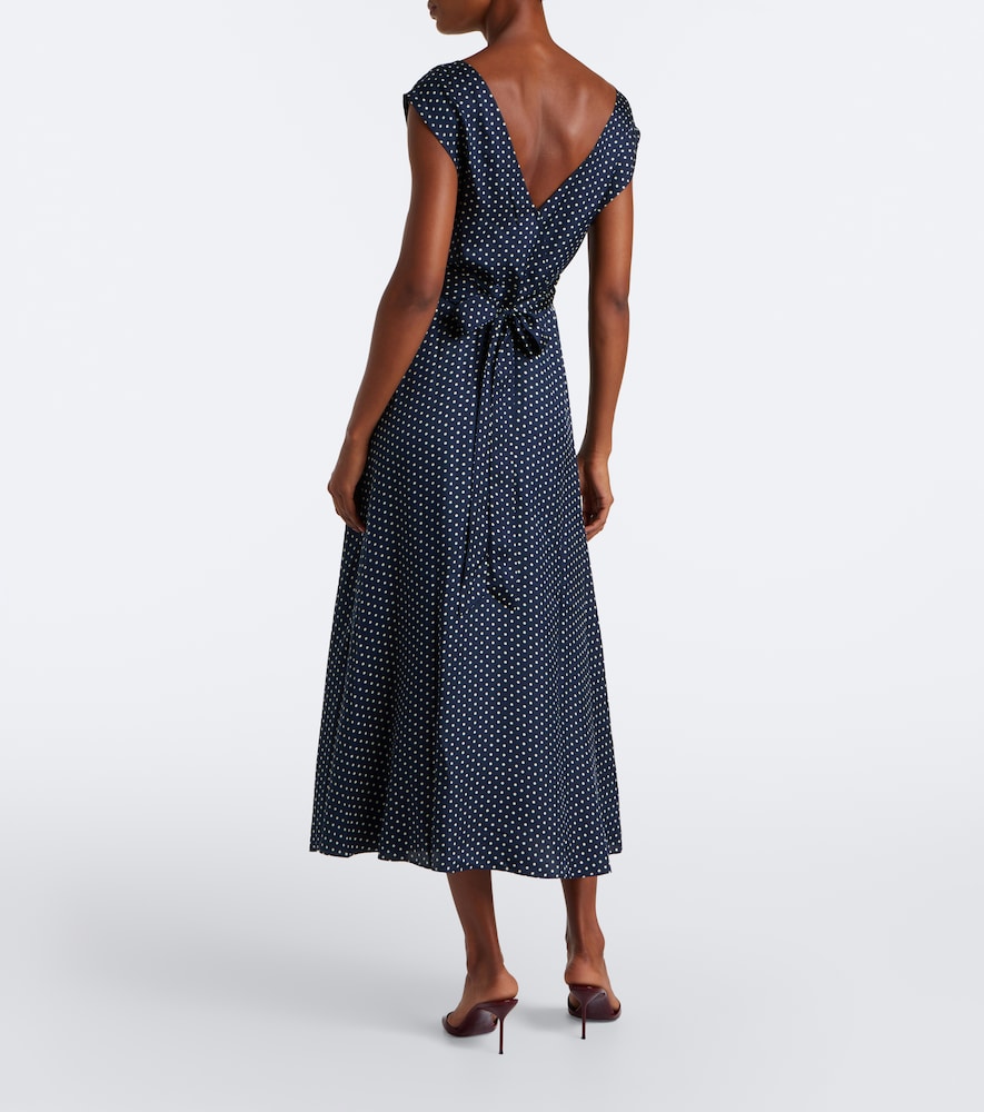 den tahlia lace trimmed floral print silk charmeuse midi dress DEn Tahlia Floral-Print Silk-Charmeuse Midi Dress With Lace Trim - White -  30% Off