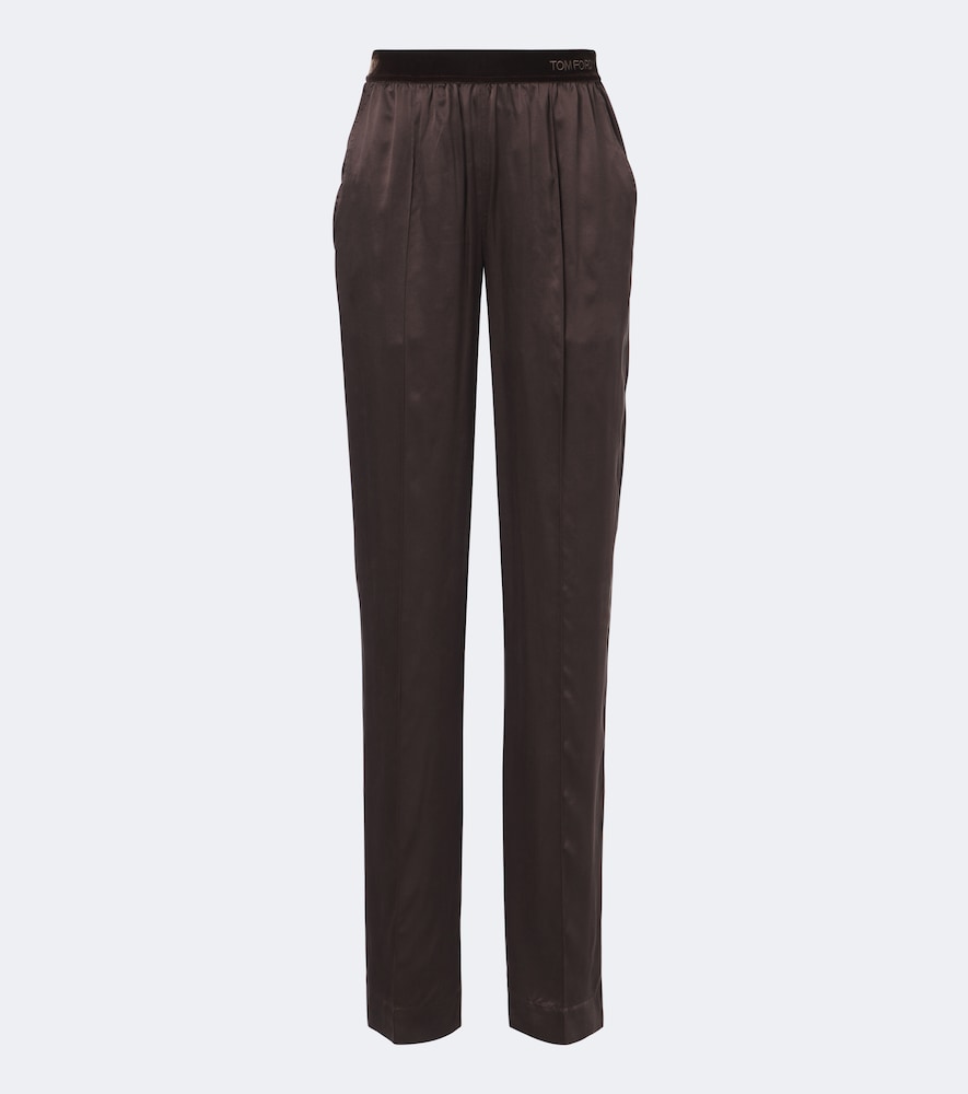 TOM FORD TOM FORD Silk Satin Polo Top