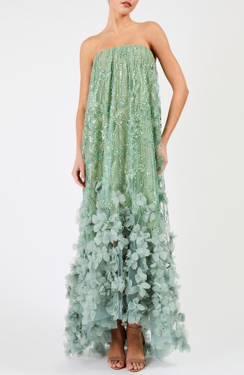 helsi athena strapless 3d floral maxi dress ATHENA Helsi