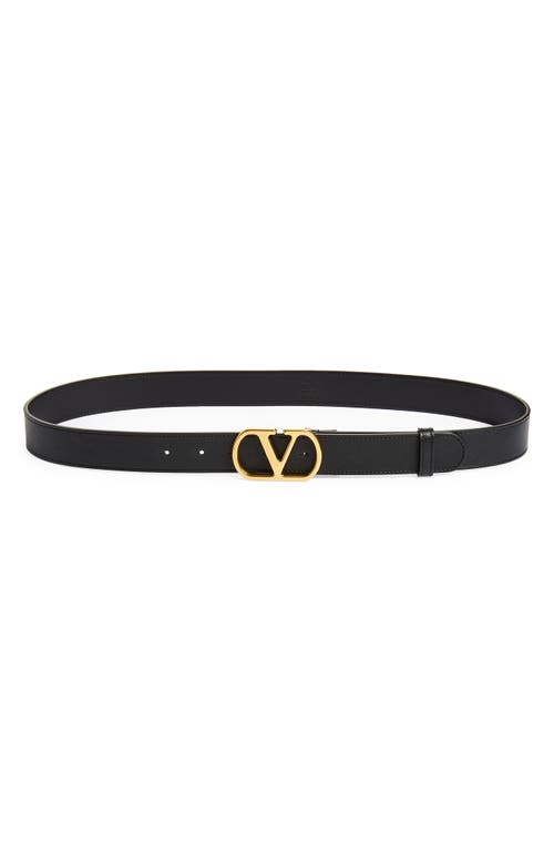 VALENTINO Valentino VLogo Buckle Signature Leather Belt