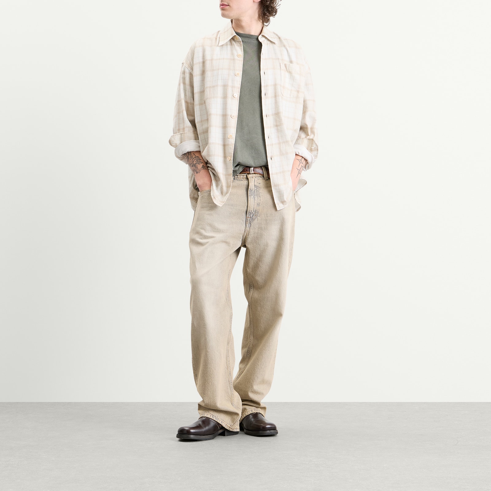OUR LEGACY check print borrowed shirt