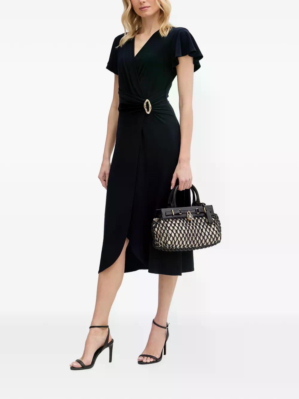JOSEPH RIBKOFF Joseph Ribkoff Wrap Midi Dress with Buckle Detail