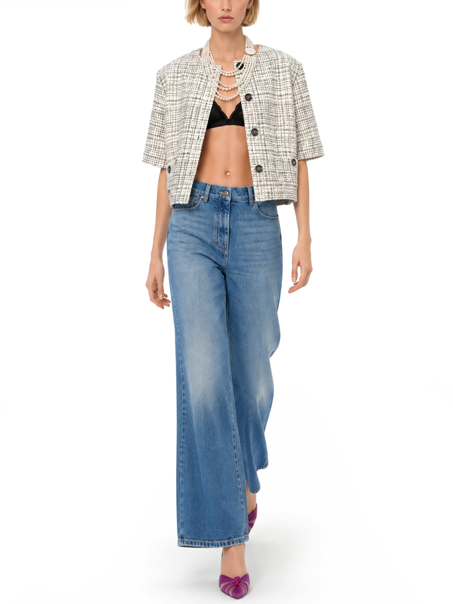 VALENTINO Valentino Wide Leg Jeans