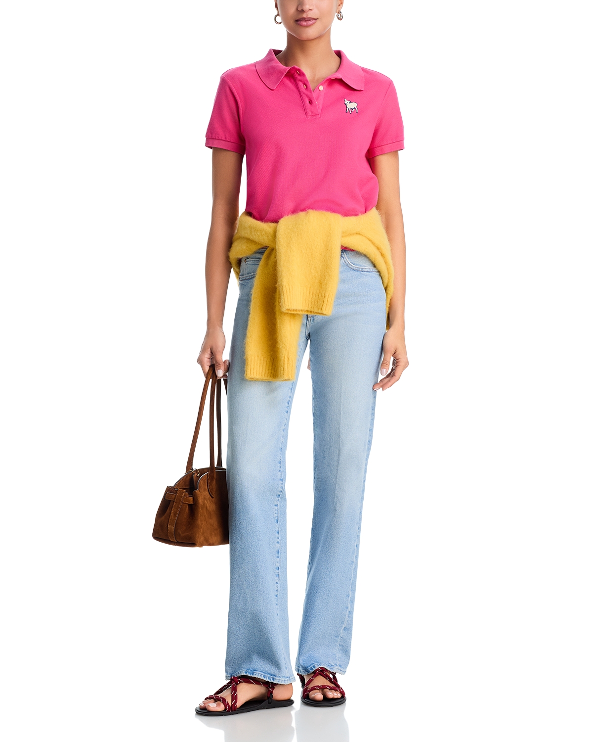 MOTHER Mother The Split Short Sleeve Match Top
