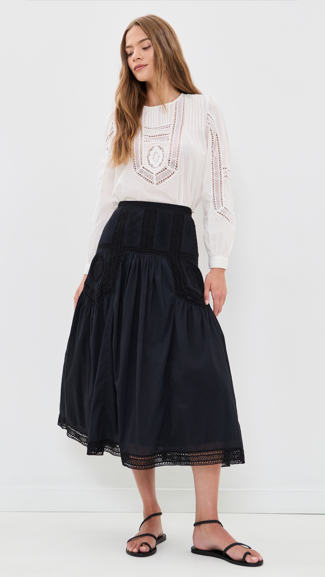 ULLA JOHNSON Ulla Johnson Alice Cotton Midi Skirt