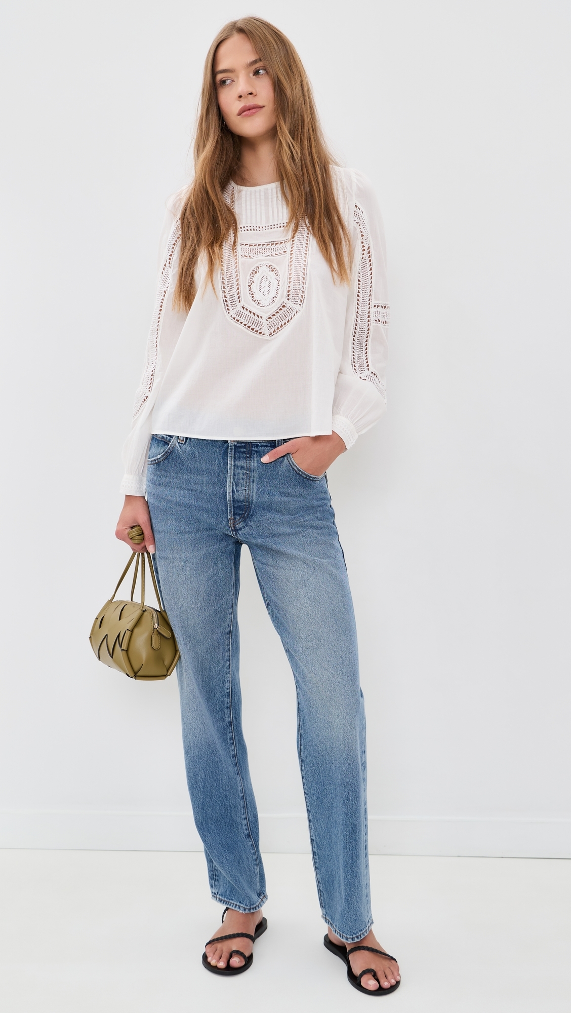 ULLA JOHNSON Ulla Johnson Marlowe Long Sleeve Cotton Top