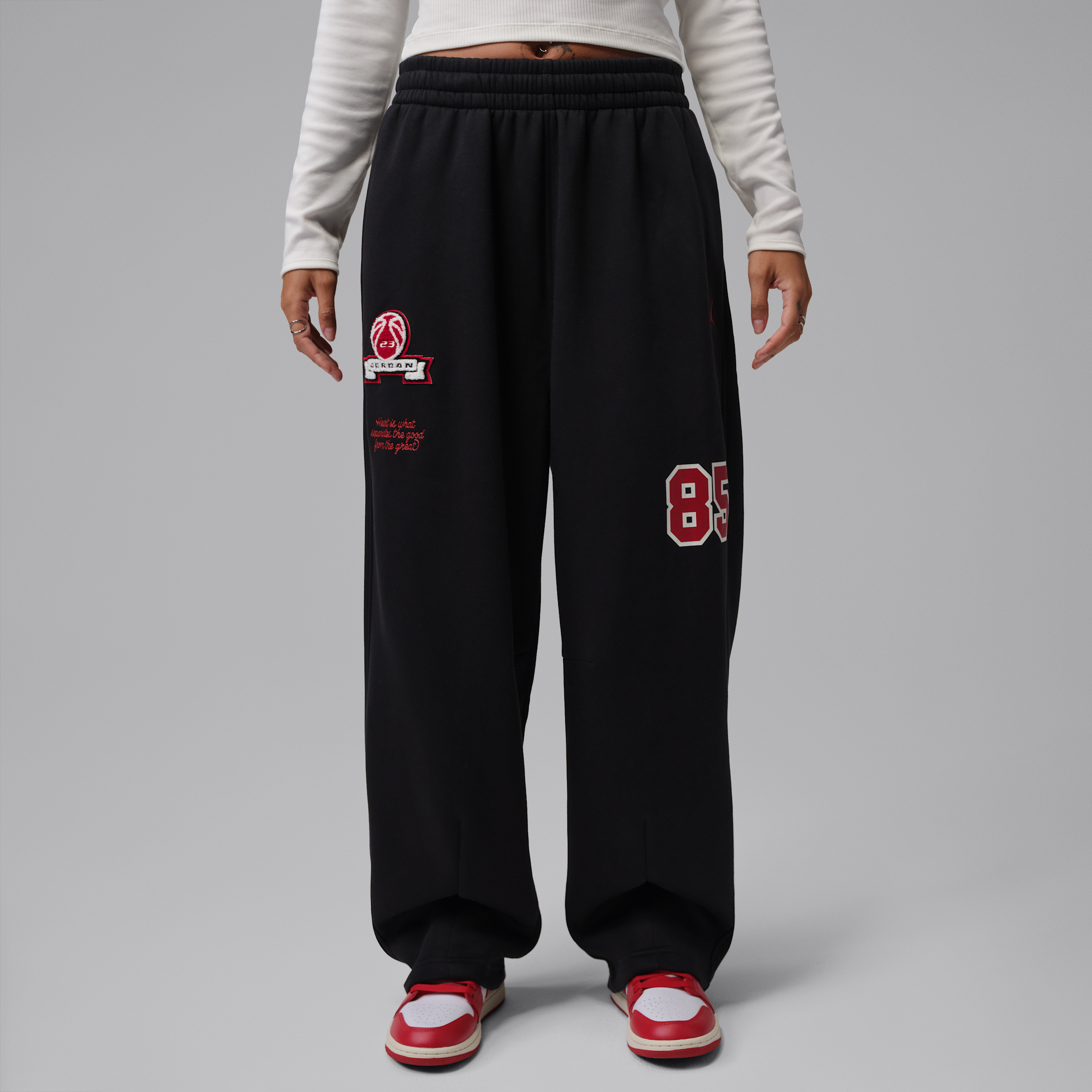 JORDAN (wmns) jordan sport flightweight dri-fit high-waisted flared leggings 'black infrared 23 clear'