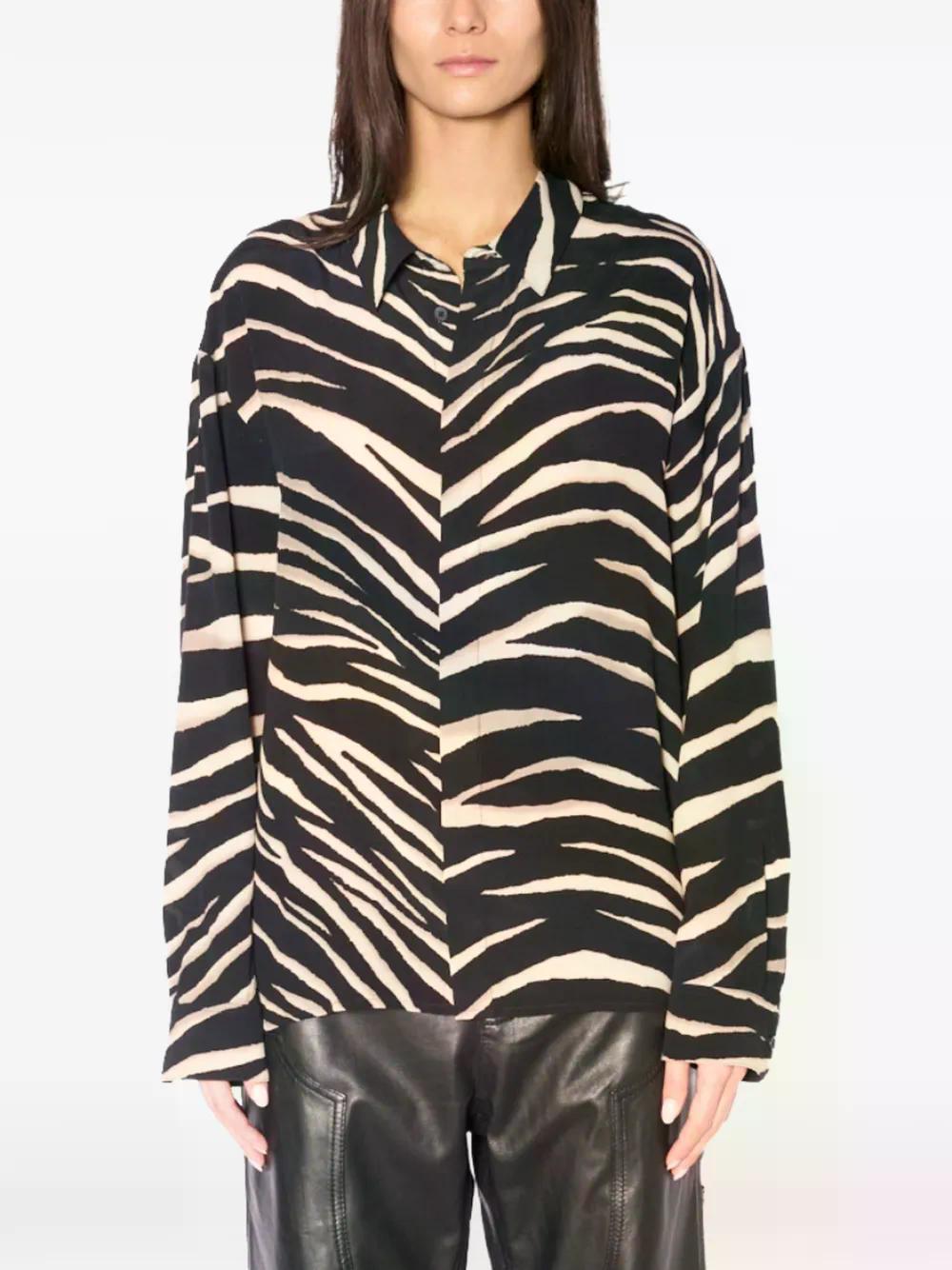 ZADIG&VOLTAIRE Zadig&Voltaire Tyrica Zebra-Print Long-Sleeve Shirt