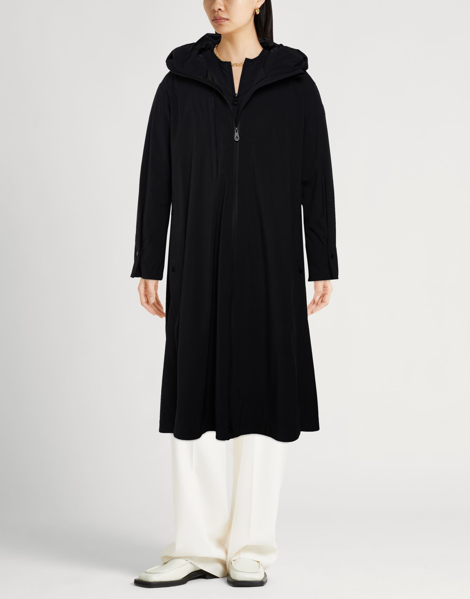 PEUTEREY PEUTEREY Long Hooded Shell Coat