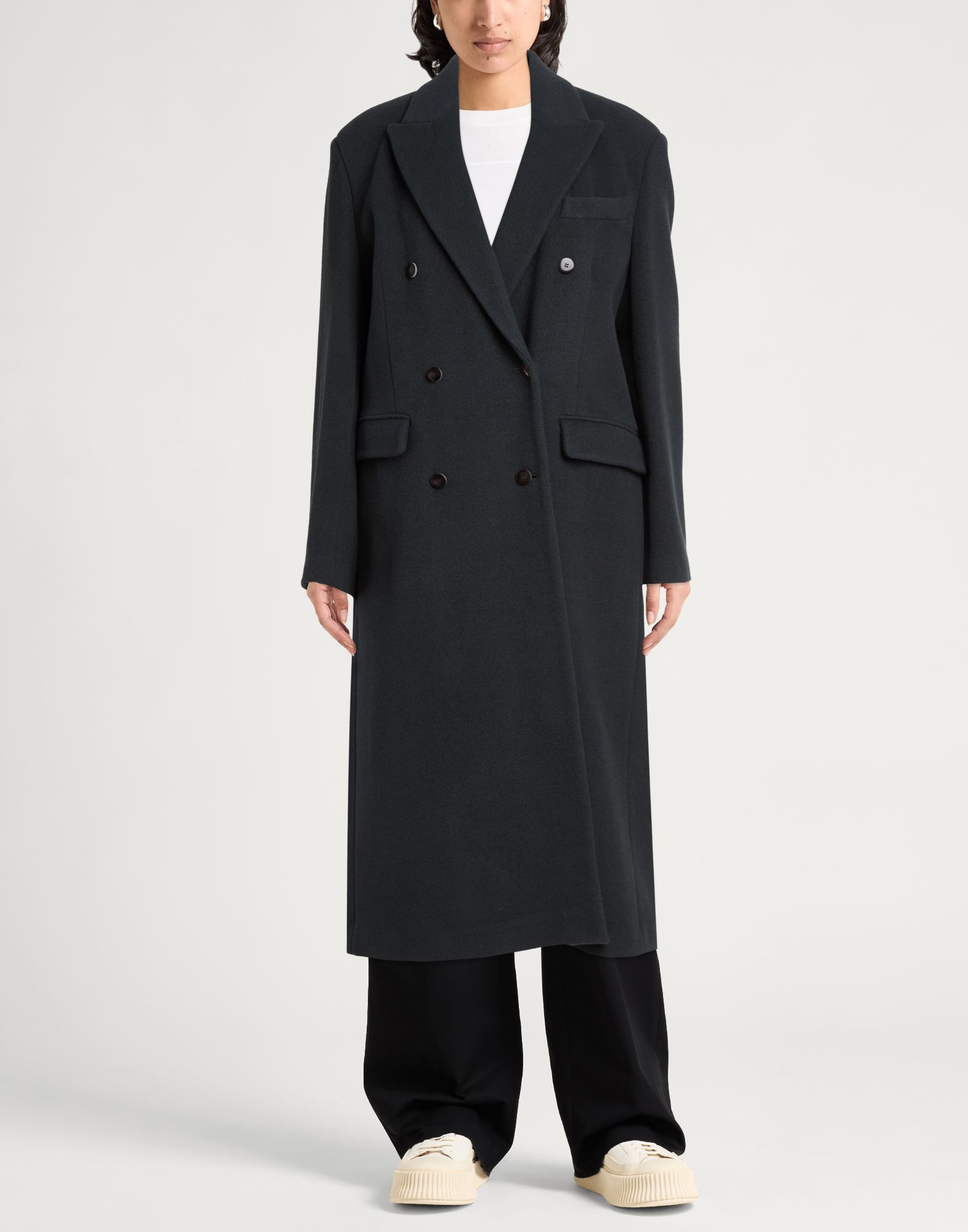 ALYSI ALYSI Virgin Wool Double-Breasted Coat