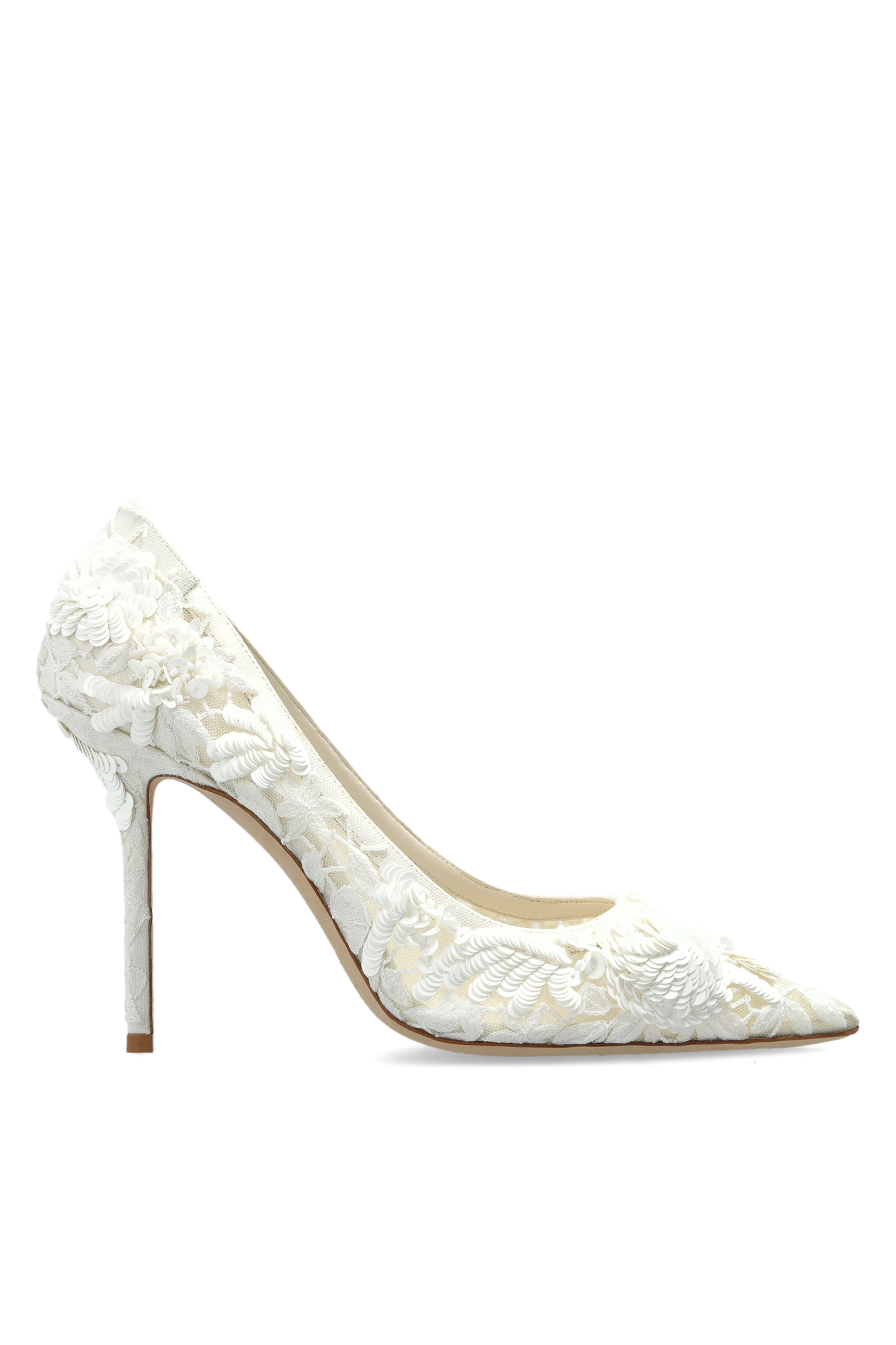 JIMMY CHOO Jimmy Choo LOVE 100 Floral Appliqué Stiletto Pumps