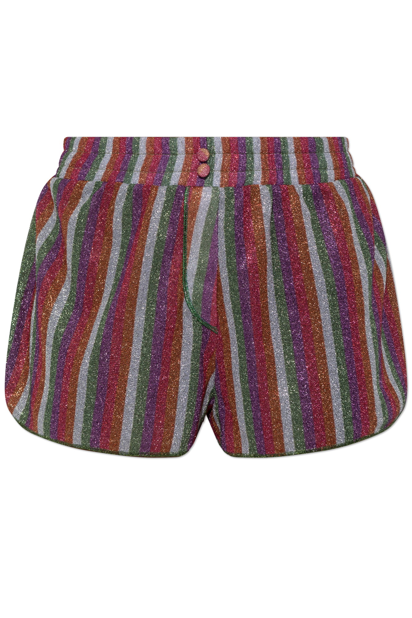 OSEREE Oséree High-Waisted Lurex Stripe Shorts